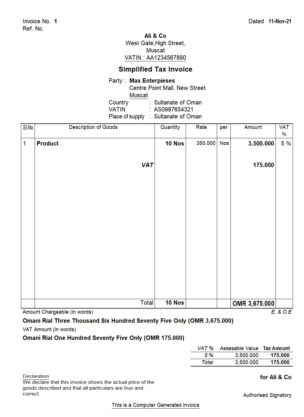 Elements Of Tax Invoice Simple Comprehensive Tally Solutions