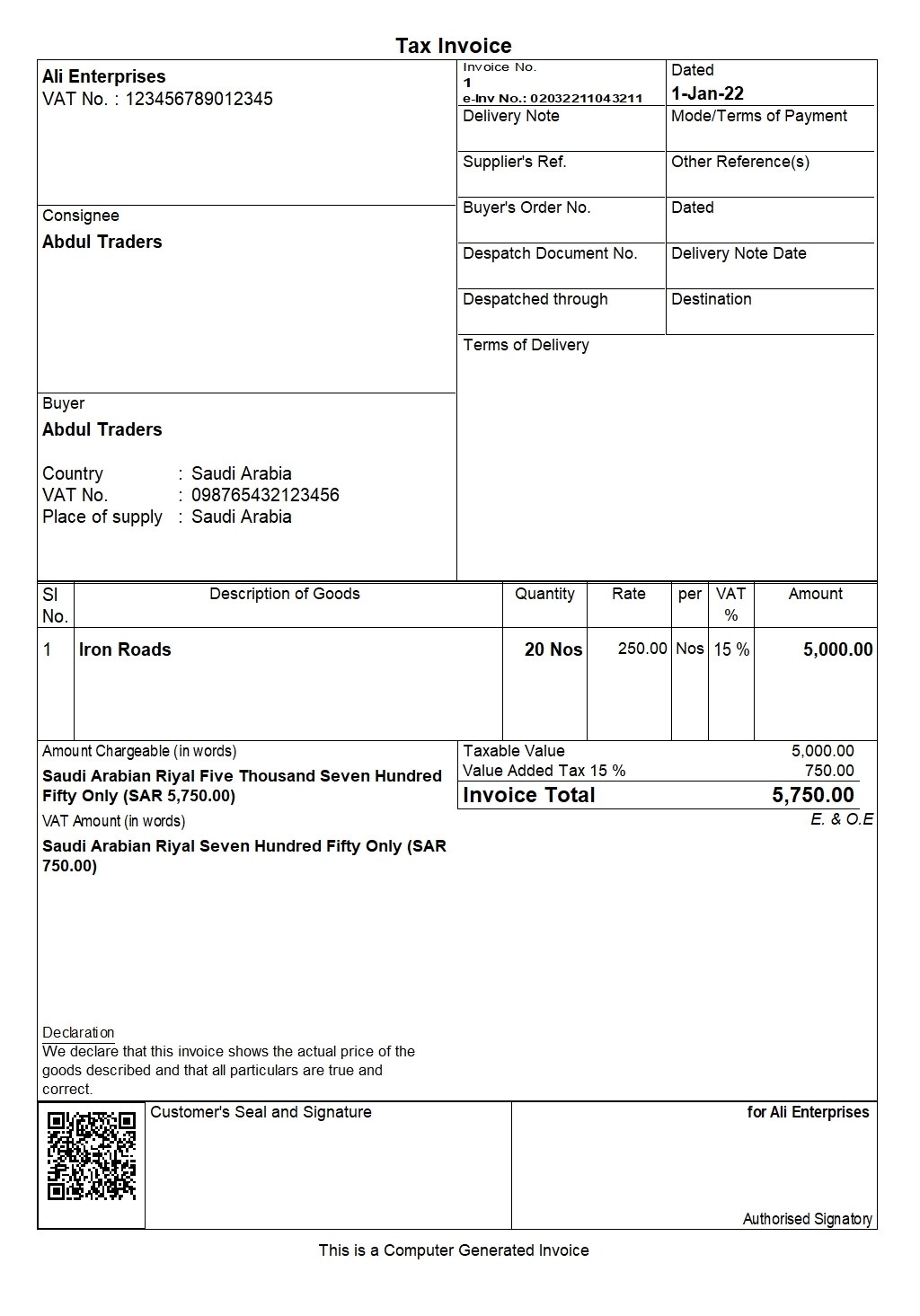 E Invoicing Formats In Saudi Arabia Tally Solutions E Invoicing Formats In Saudi Arabia Tally Solutions