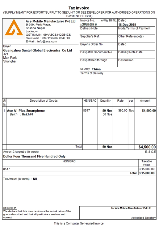 What Is Bill Of Sale Purchase Bill Format Examples Tally Solutions