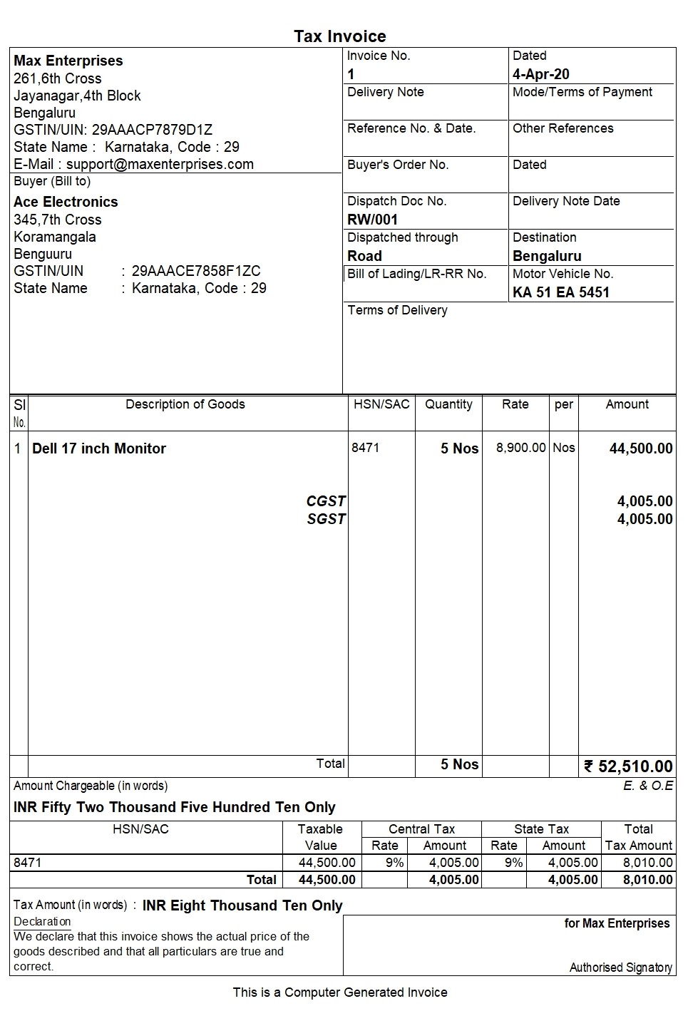 What Are The Different Types Of Invoices For Small Business Tally 