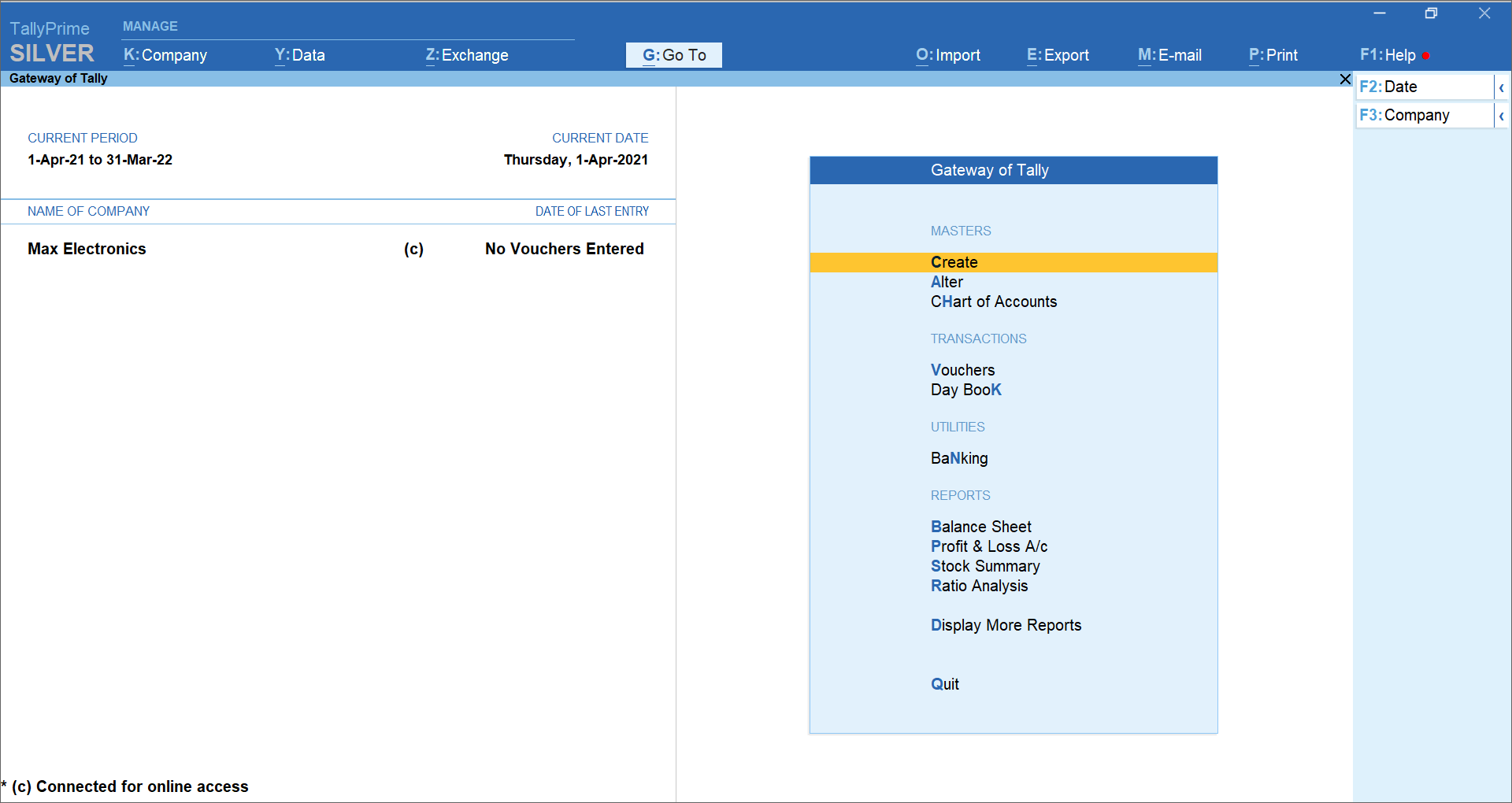 How To Create Company In TallyPrime Tally Solutions