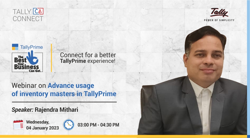 Advance usage of inventory masters in TallyPrime - Tally Solutions