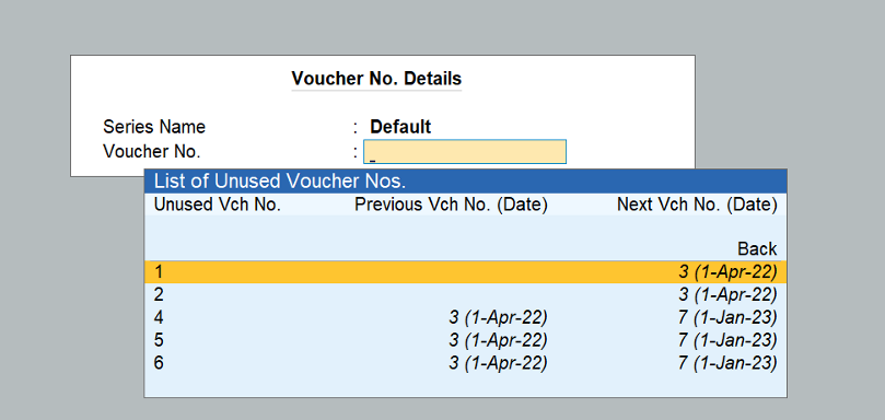 Flexible Voucher Numbering Capabilities In TallyPrime